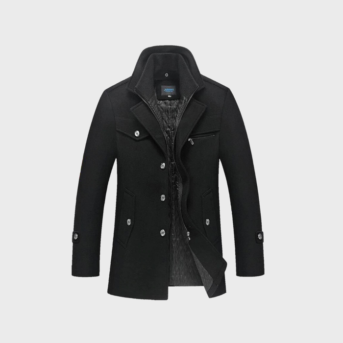Aaron - Manteau Classique En Laine Type Peacoat